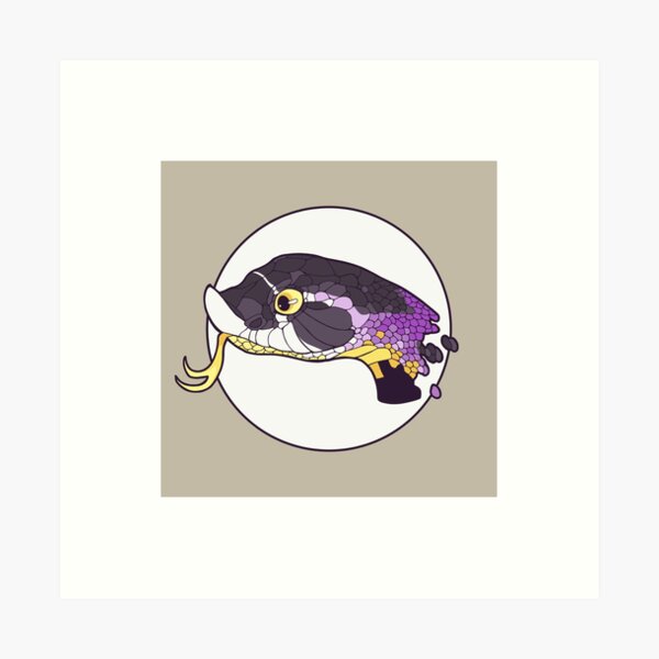 "non-binary hognose snake logo" Art Print for Sale by WhiteEye | Redbubble