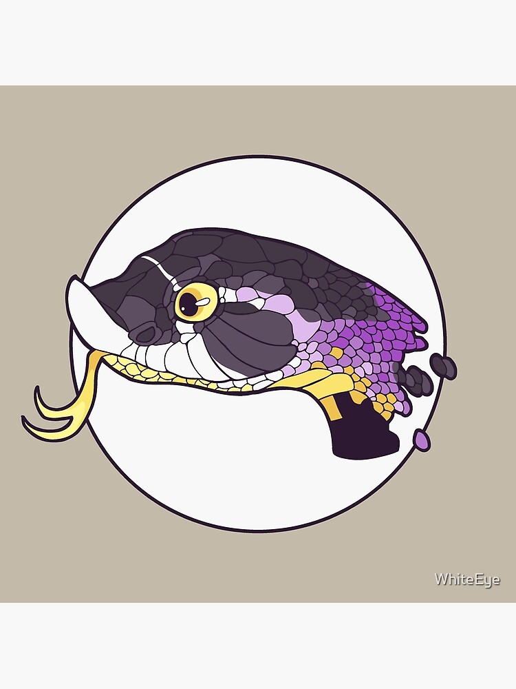 "non-binary hognose snake logo" Art Print for Sale by WhiteEye | Redbubble