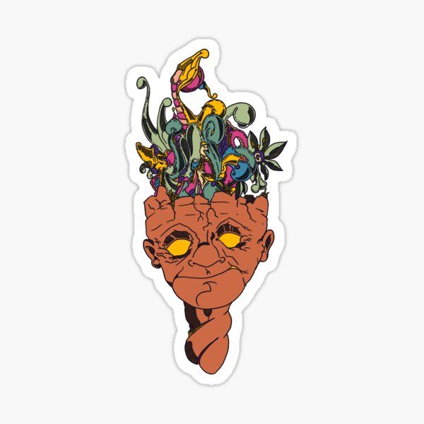 "Psychedelic " Sticker for Sale by goddyarts | Redbubble