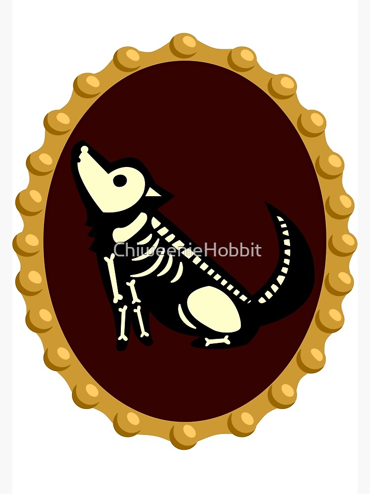 "Cute Wolf Skeleton Cameo" Poster for Sale by ChiweenieHobbit | Redbubble