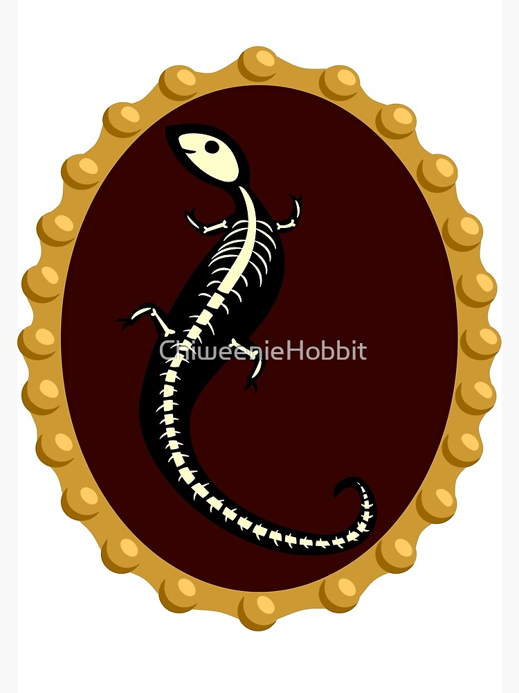 "Cute Lizard Skeleton Cameo" Poster for Sale by ChiweenieHobbit | Redbubble