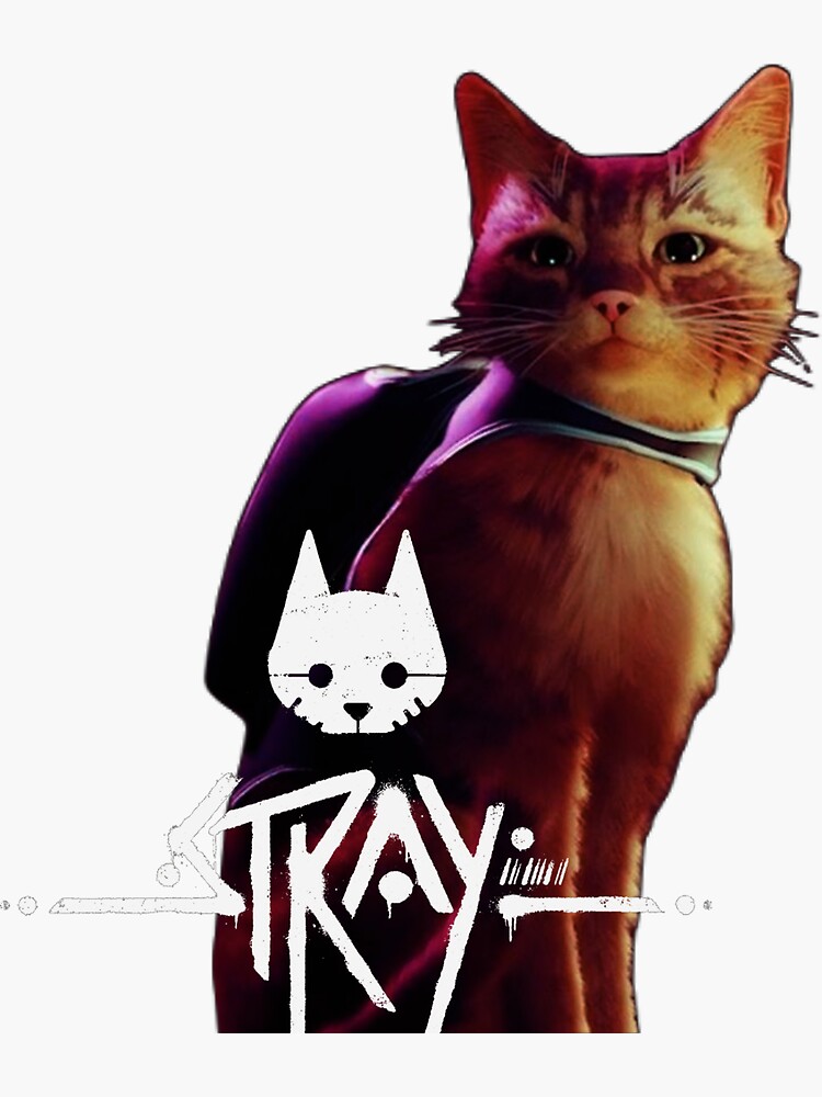 "Stray cat game character " Sticker for Sale by drlemon | Redbubble