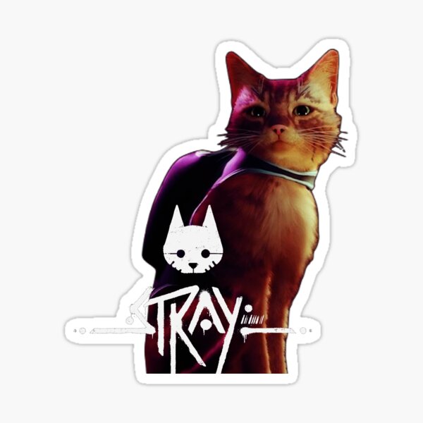 "Stray cat game character " Sticker for Sale by drlemon | Redbubble