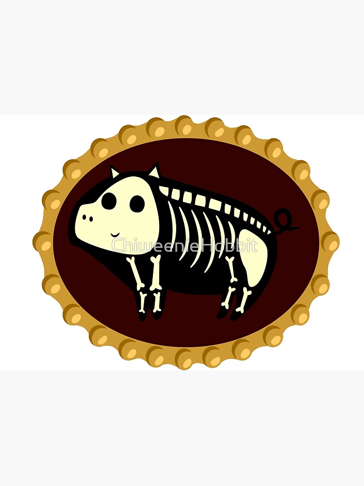 "Cute Pig Skeleton Cameo" Poster for Sale by ChiweenieHobbit | Redbubble