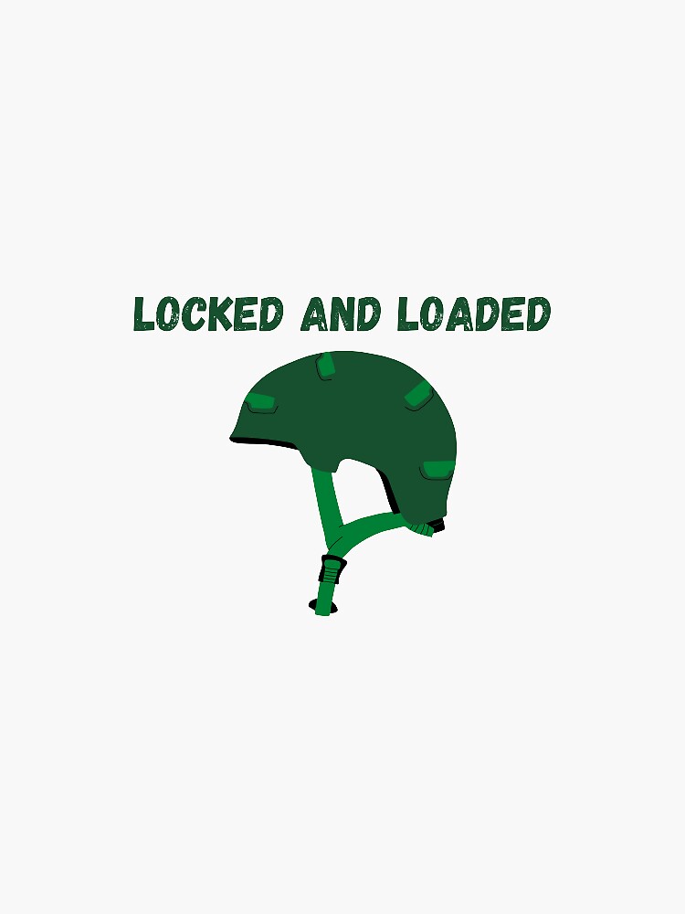"Green Locked and Loaded" Sticker for Sale by PharoDesigns | Redbubble
