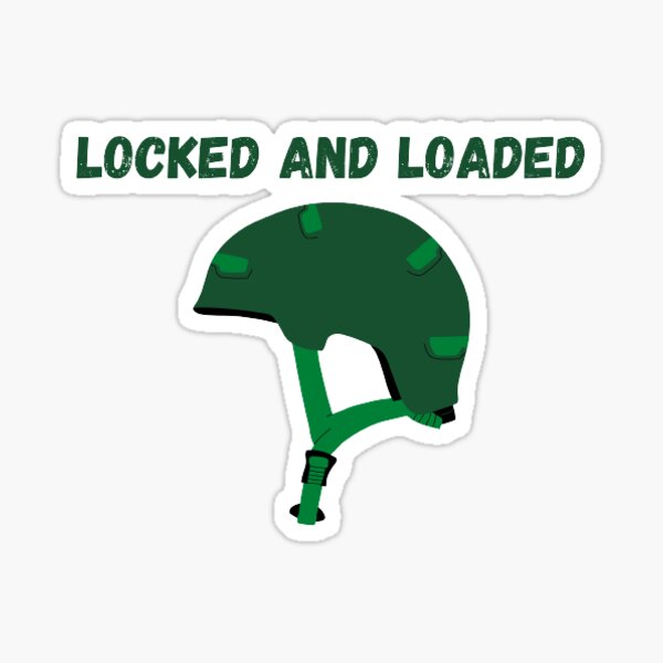 "Green Locked and Loaded" Sticker for Sale by PharoDesigns | Redbubble