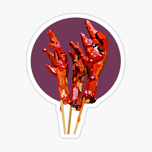 "Cute Chicken Feet Food Art" Sticker for Sale by Infinirish | Redbubble