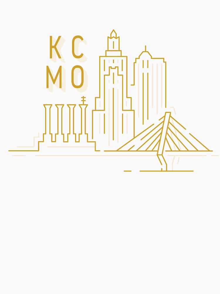 "KCMO Skyline" T-shirt by tcsamuelson | Redbubble | kansas city t ...