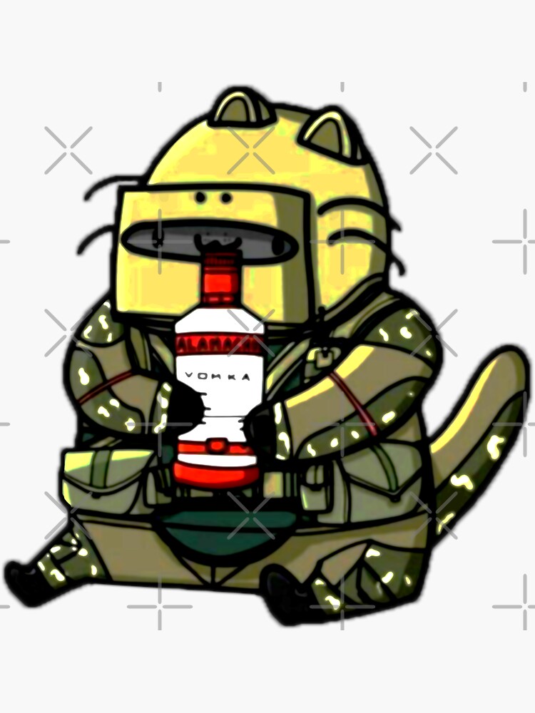 "Cute Altyn Vodka Cat " Sticker for Sale by Internetan | Redbubble