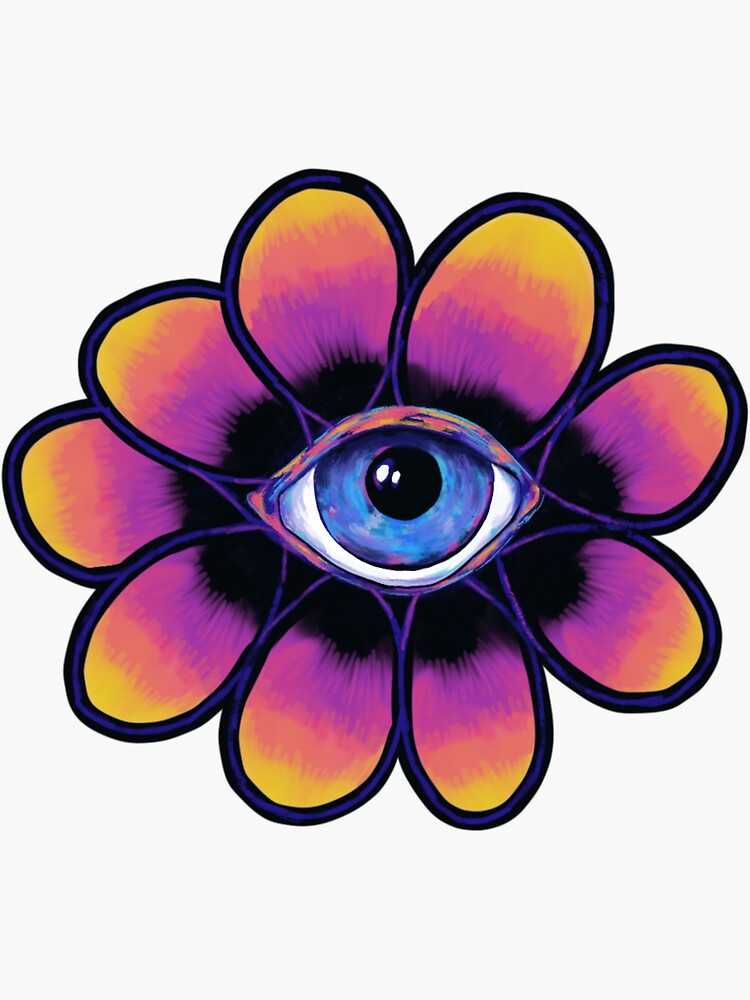 "Eye Flower" Sticker for Sale by GypsyVelvet | Redbubble