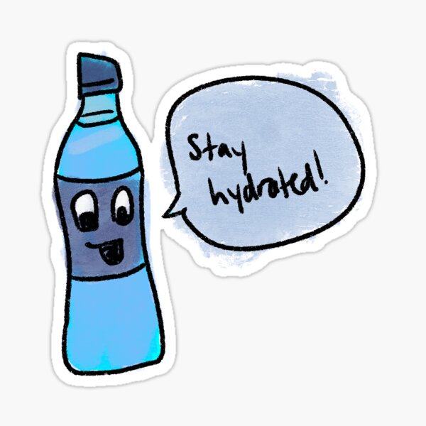 "Stay Hydrated Doodle " Sticker for Sale by kylepeterart | Redbubble