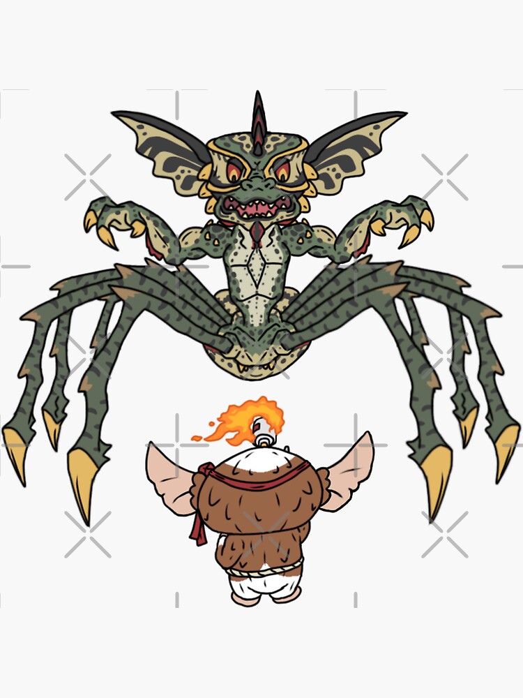 "Gremlins Spider Gremlin VS Gizmo V2" Sticker for Sale by LoganMDesigns ...