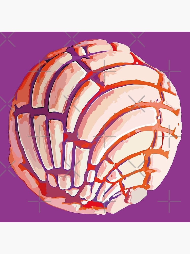 "Watercolor bread mexican concha pan dulce mexican food lover" Poster ...