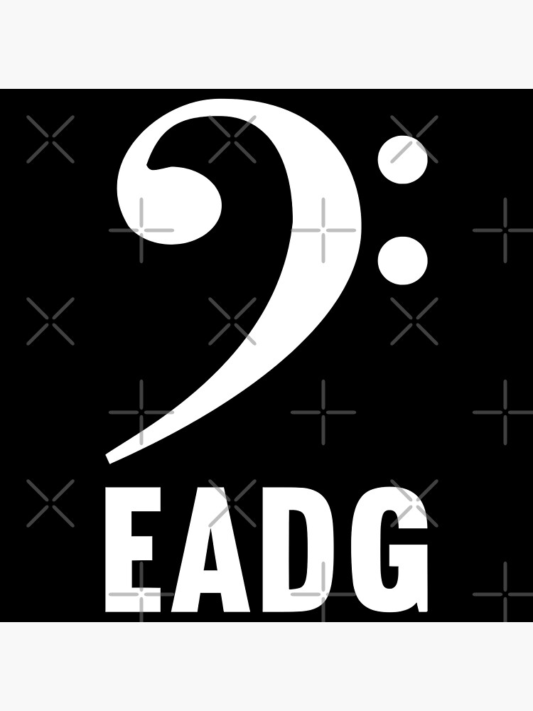 "Bass Guitarist EADG Bass F Clef Music Symbol Stave" Poster for Sale by ...