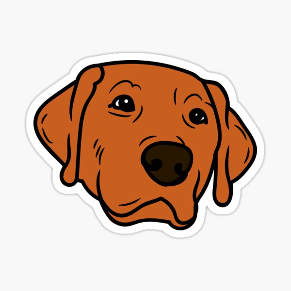 "Cute Fox Red Labrador Retriever Head" Sticker for Sale by MameDesign ...