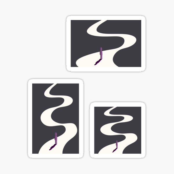 "Walking on a Long and Twisty Road Sticker Pack" Sticker for Sale by ...