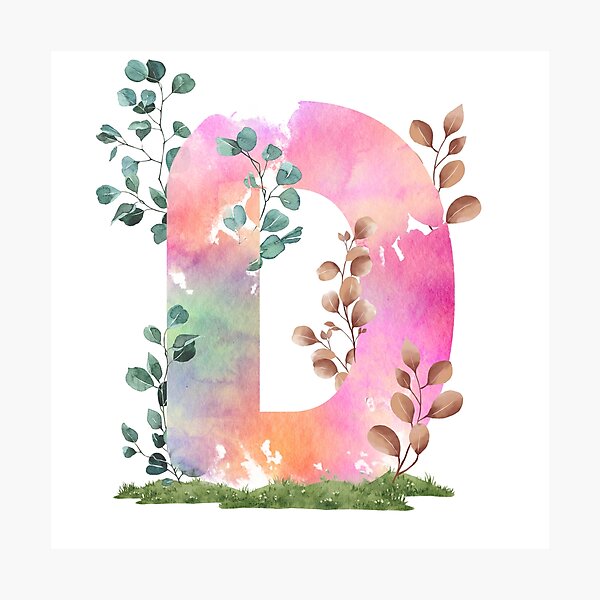 Lámina fotográfica «Letra D | Colección de hojas ABC» de TheTree-er | Redbubble