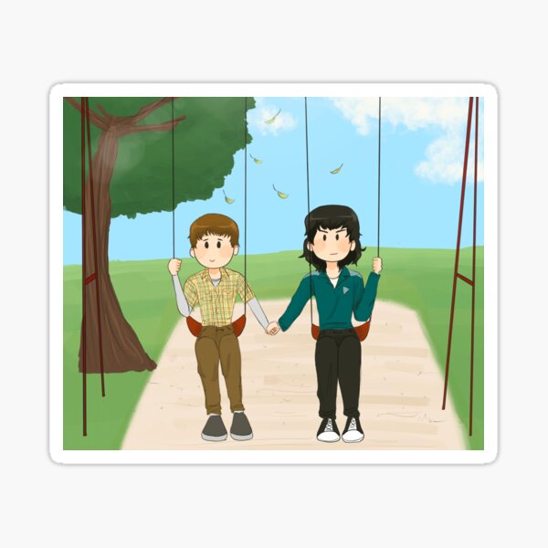 "Byler "swings" sticker" Sticker for Sale by SCENIC-SUNSETS | Redbubble