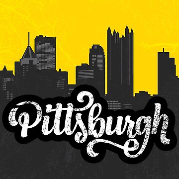 "Pittsburgh Script " Sticker for Sale by polliadesign | Redbubble