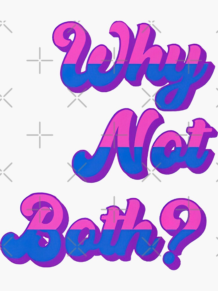 "LGBTQ Bisexual Pride Bi-Furious Why Not Both" Sticker for Sale by theresamorelli | Redbubble