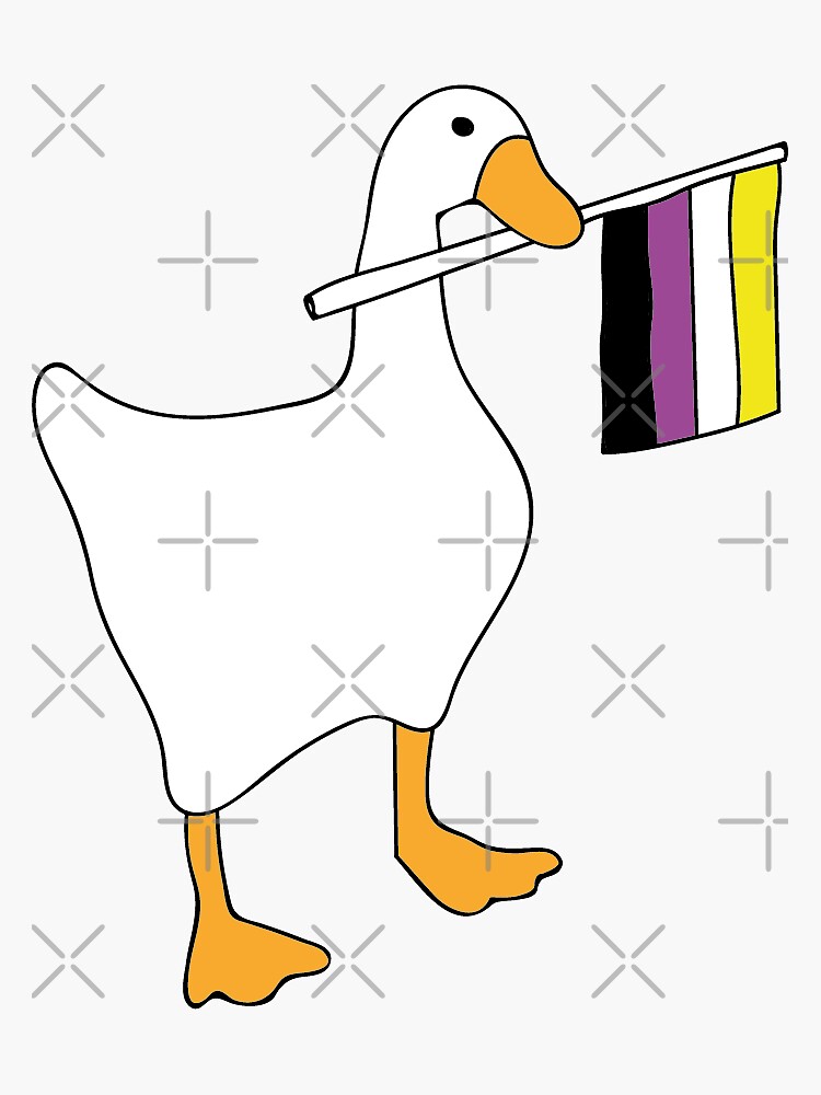 "Duck with Non binary Flag" Sticker for Sale by ellclark | Redbubble