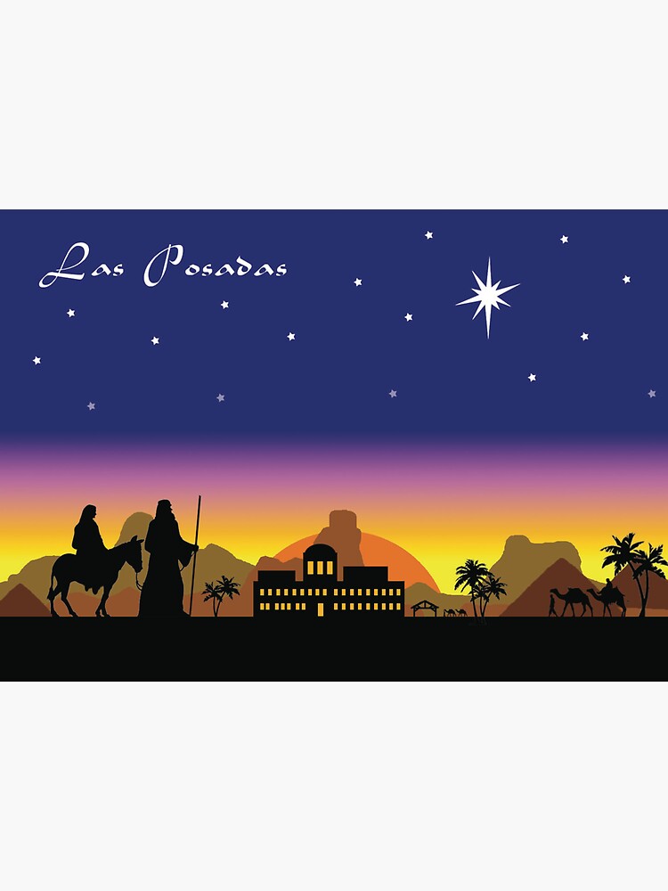 "Las Posadas Card" Sticker for Sale by kathypegel | Redbubble