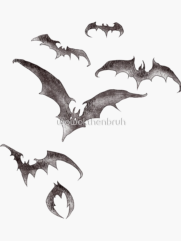 "bat time" Sticker for Sale by wowokthenbruh | Redbubble