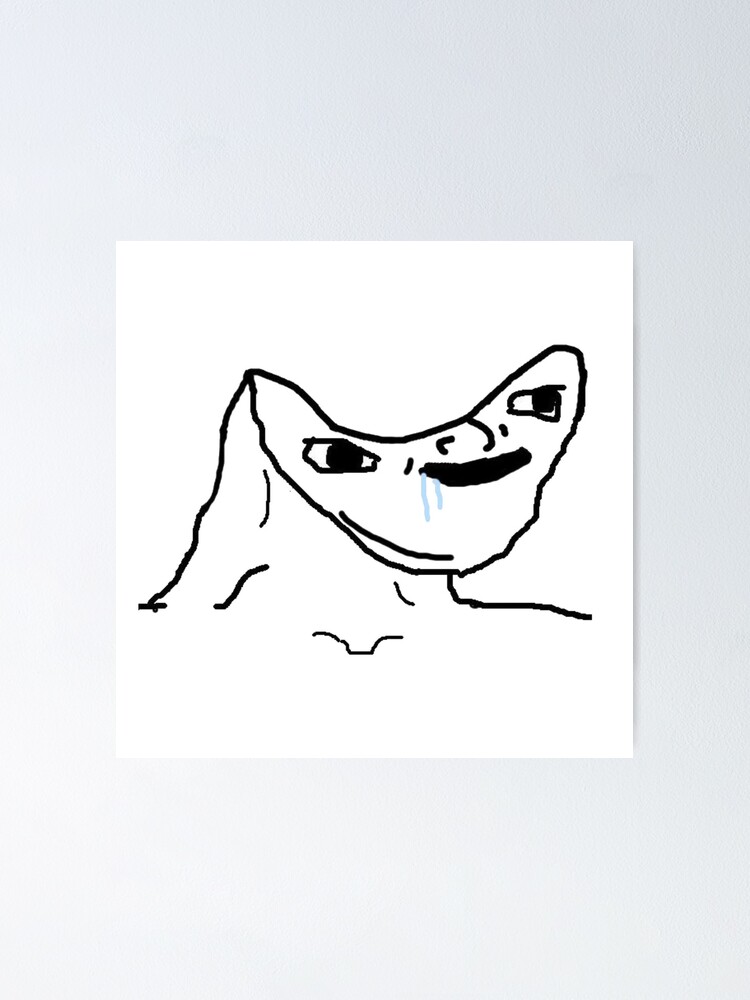 "Concave Head Wojak" Poster for Sale by Zero-Moon | Redbubble