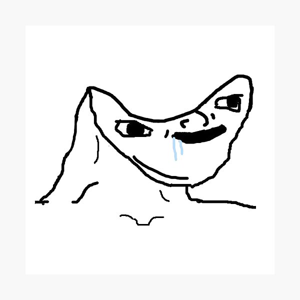 "Concave Head Wojak" Photographic Print for Sale by Zero-Moon | Redbubble