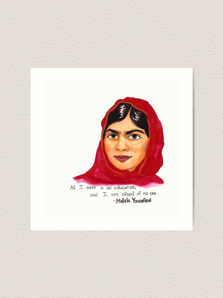 Malala Yousafzai Wall Art 11x14 8x10 Malala Art Print Historical ...