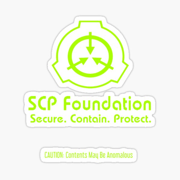 "SCP Foundation Logo Green (White)" Sticker for Sale by Omnavis | Redbubble