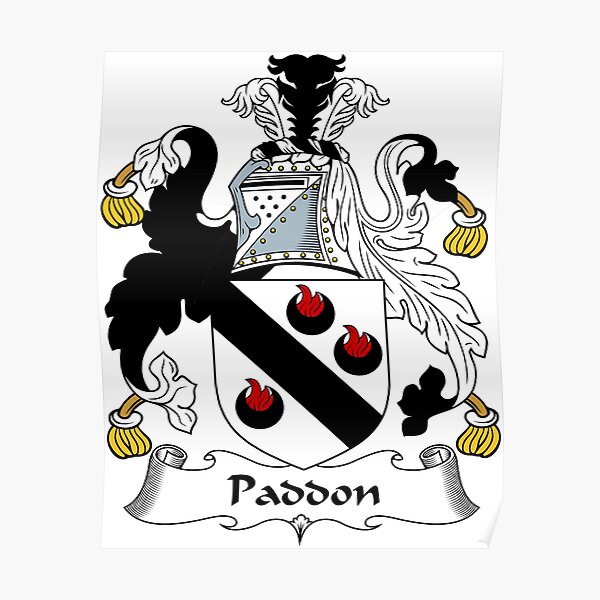 "Paddon " Poster for Sale by HaroldHeraldry | Redbubble
