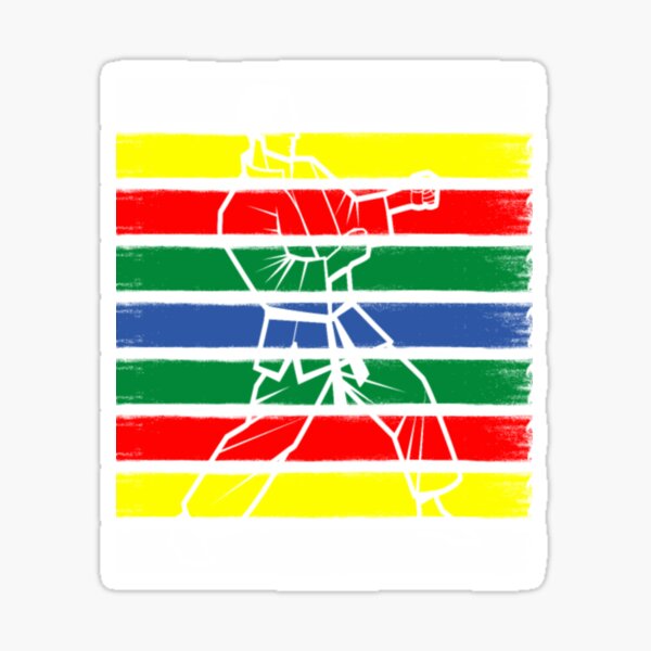 "colorful martial arts defense gift idea" Sticker for Sale by ...