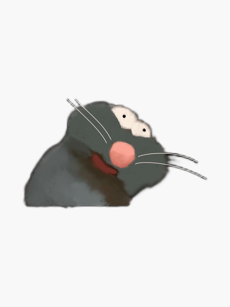 "Remy Ratatouille Meme " Sticker for Sale by Fumojo | Redbubble
