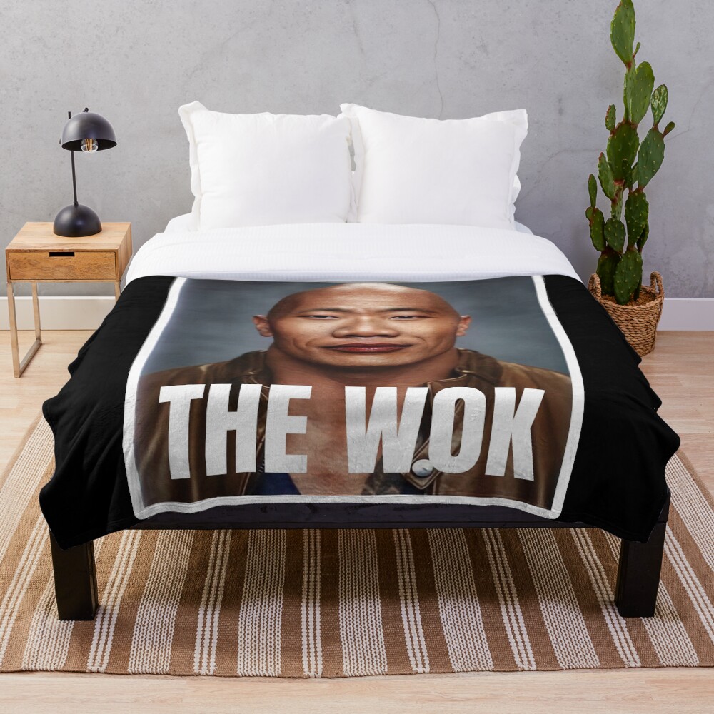 "The Rock The Wok-Meme" Fleecedecke von trendymememerch | Redbubble
