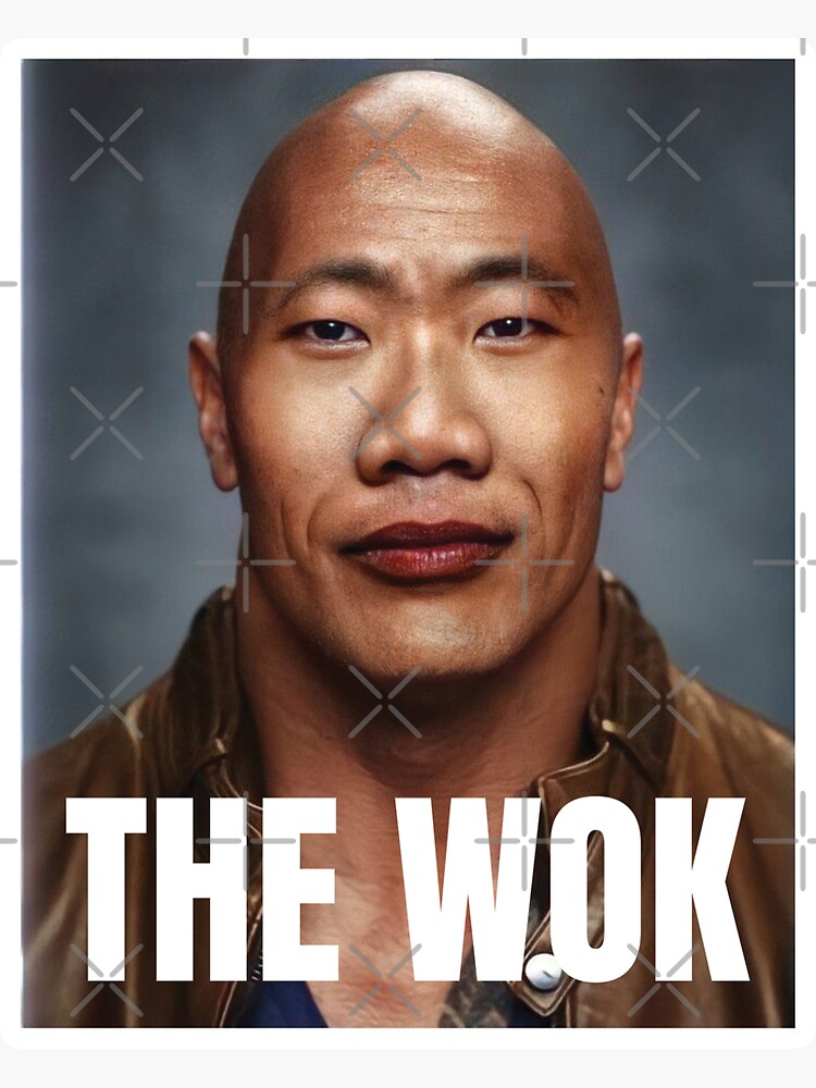"The Rock The Wok Meme" Sticker for Sale by trendymememerch | Redbubble