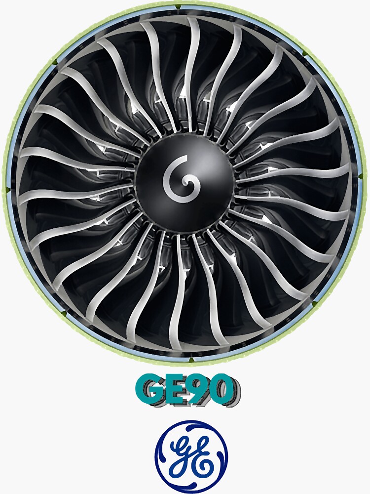 "GE-90" Sticker for Sale by Jenniferels | Redbubble