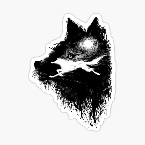 "Run Wolf Run" Sticker for Sale by carissalapreal | Redbubble