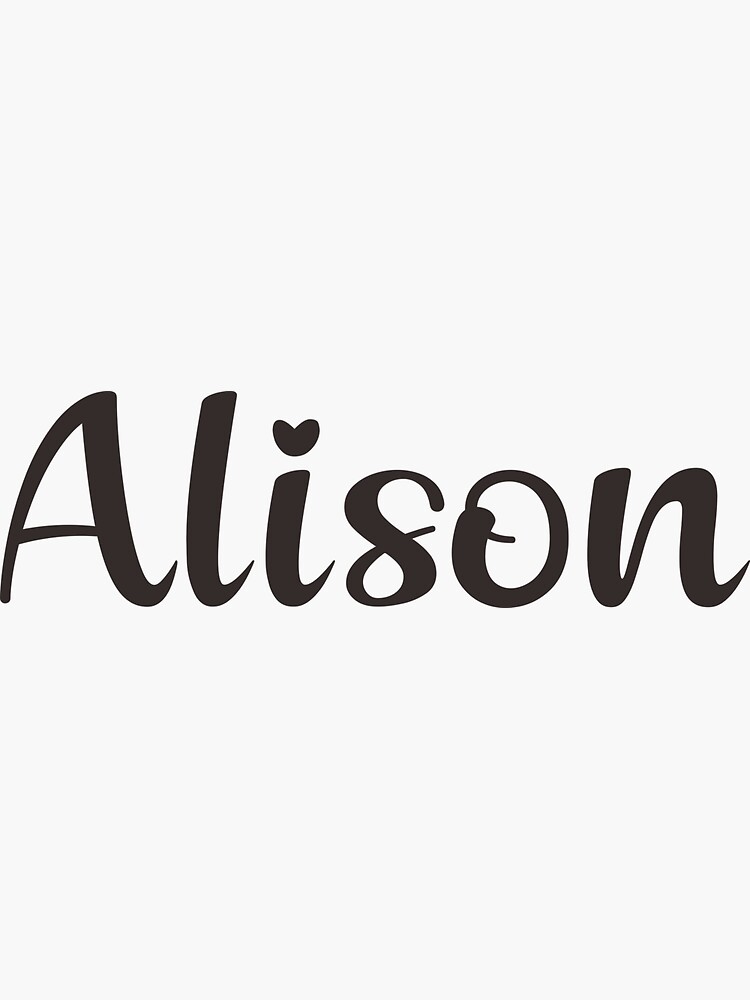 "Alison" Sticker for Sale by 99Posters | Redbubble