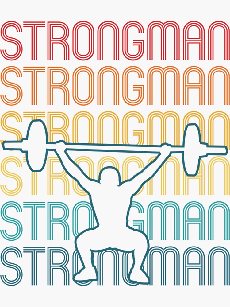 "Retro Strongman Weightlifter Powerlifter Bodybuilder Lifter Essential ...