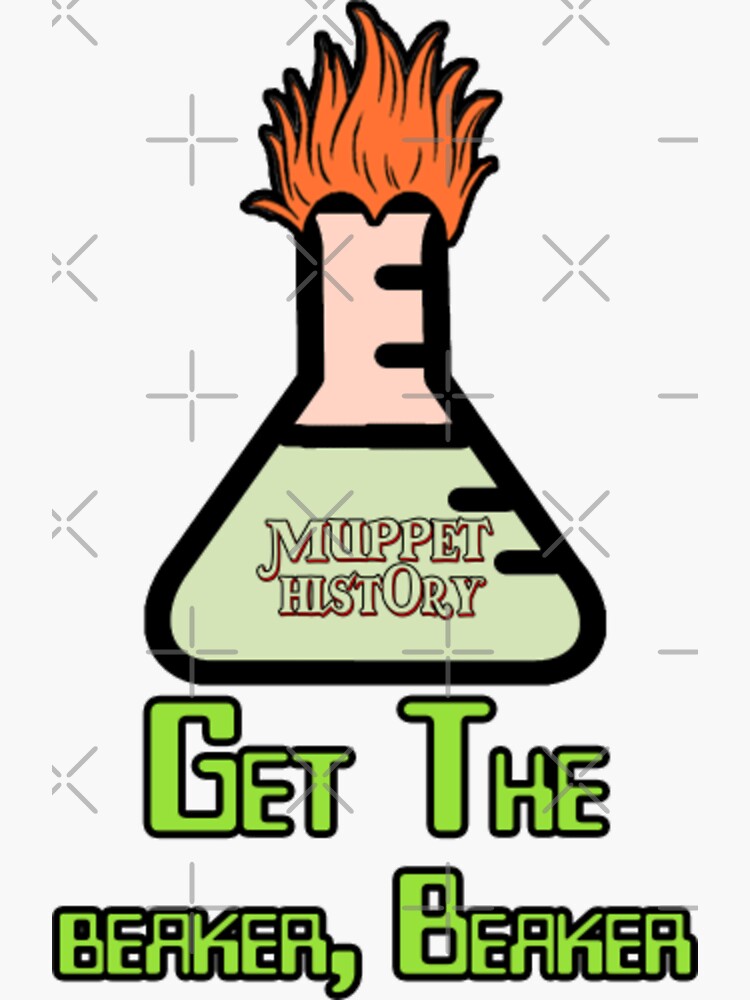 "Get the beaker, Beaker" Sticker for Sale by NandoSodre | Redbubble