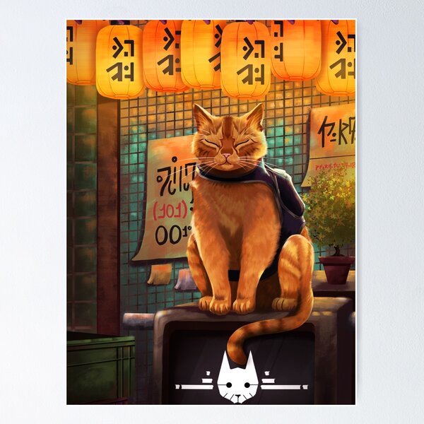 "stray game cat art" Poster for Sale by Garnettee | Redbubble