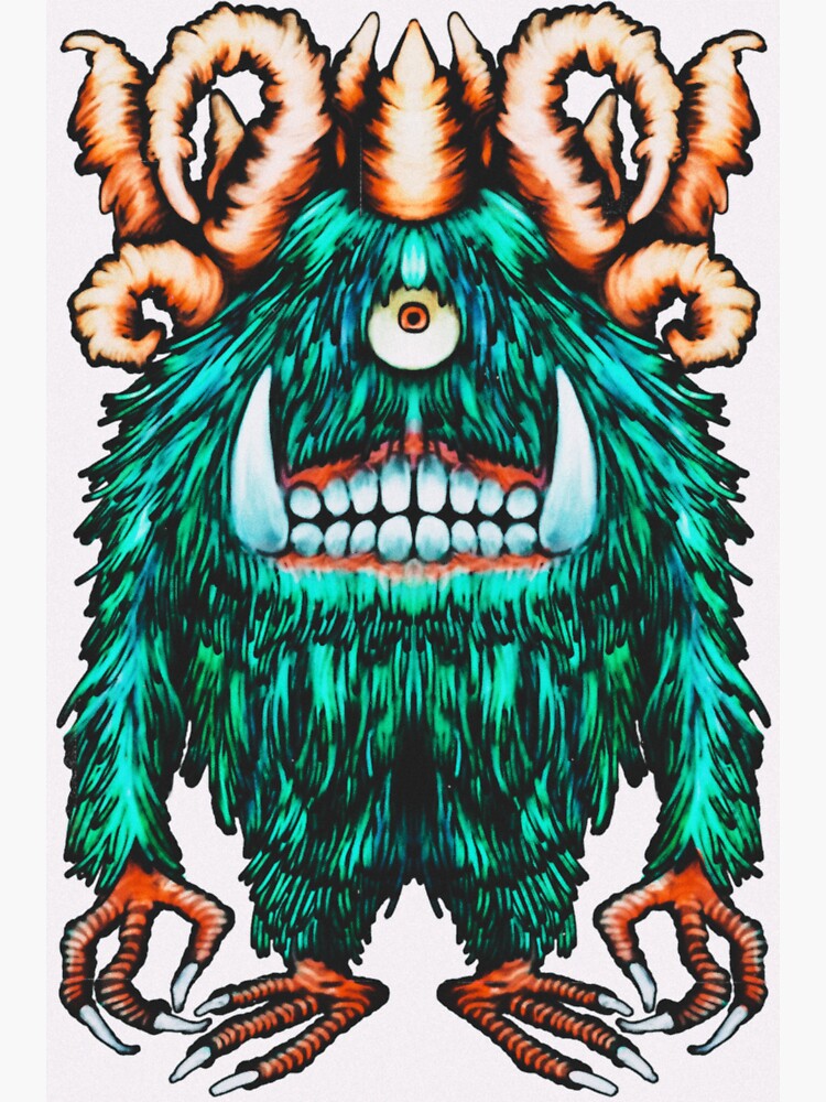 "One Eye monster " Sticker for Sale by MonsterDezigns | Redbubble