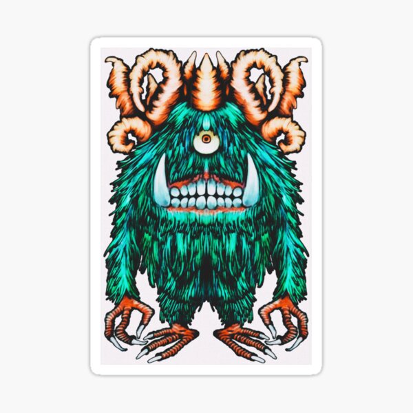 "One Eye monster " Sticker for Sale by MonsterDezigns | Redbubble