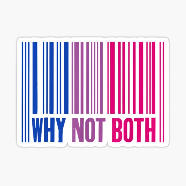 "LGBTQ Bisexual Pride Bi-Furious Why Not Both" Sticker for Sale by ...