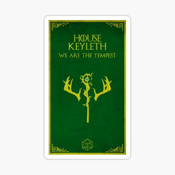 "Game of Roles: House Keyleth" Sticker for Sale by Mandaquila | Redbubble