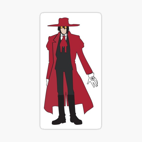 "Minimalist Alucard" Sticker for Sale by Lucanewman | Redbubble