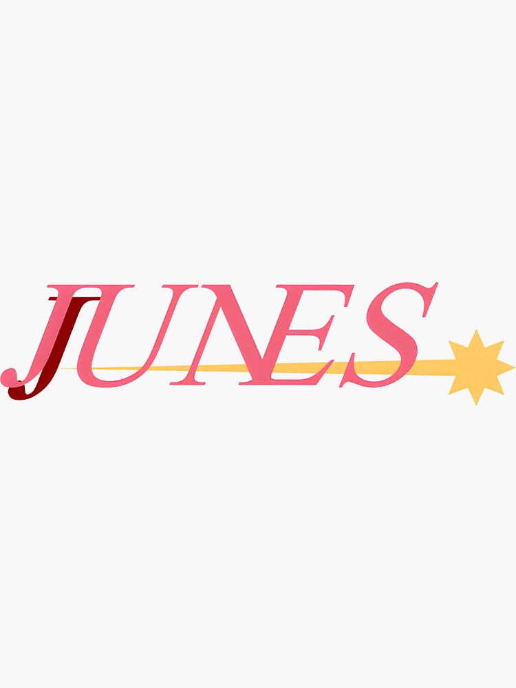 "Junes Logo" Sticker for Sale by neverangelzero | Redbubble