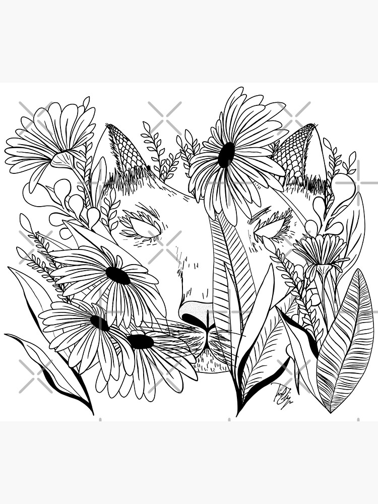 "Big Cat Coloring Sheet" Poster for Sale by teeeliza | Redbubble