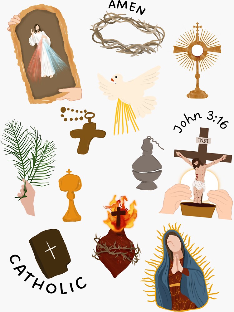 "Catholic" Sticker for Sale by Klawisdesign | Redbubble